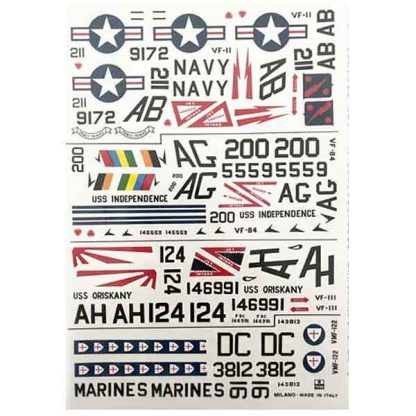 DECAL F 8 CRUSADER Esci Scala 1:72 - Decalcomanie - GHS