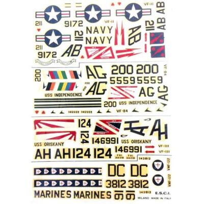DECAL F8 CRUSADER Esci Scala 1:72 - Decal modellismo- GHS